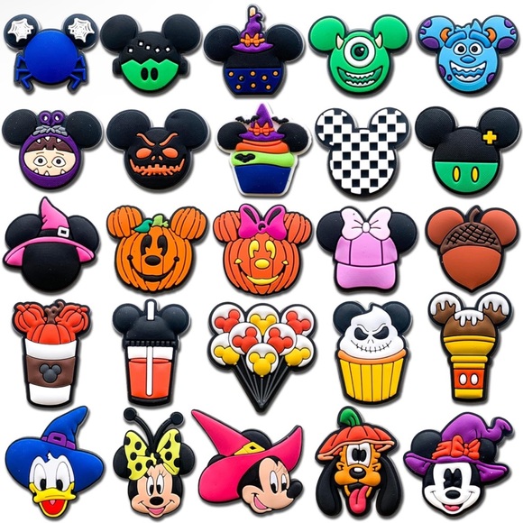 Disney | Accessories | 25 Piece Disney Croc Charm Lot | Poshmark